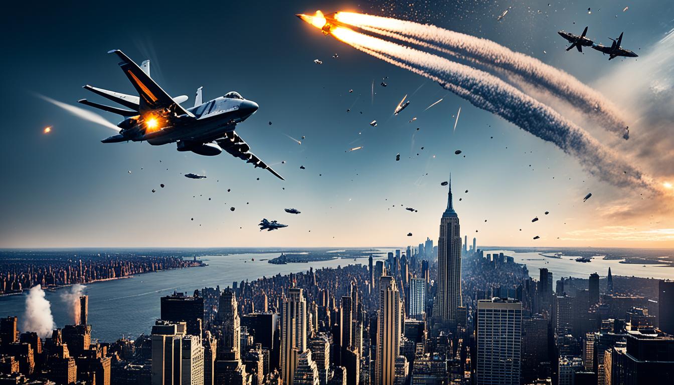 Stunning Meteor Graces NYC Skyline: A meteor over the NYC skyline